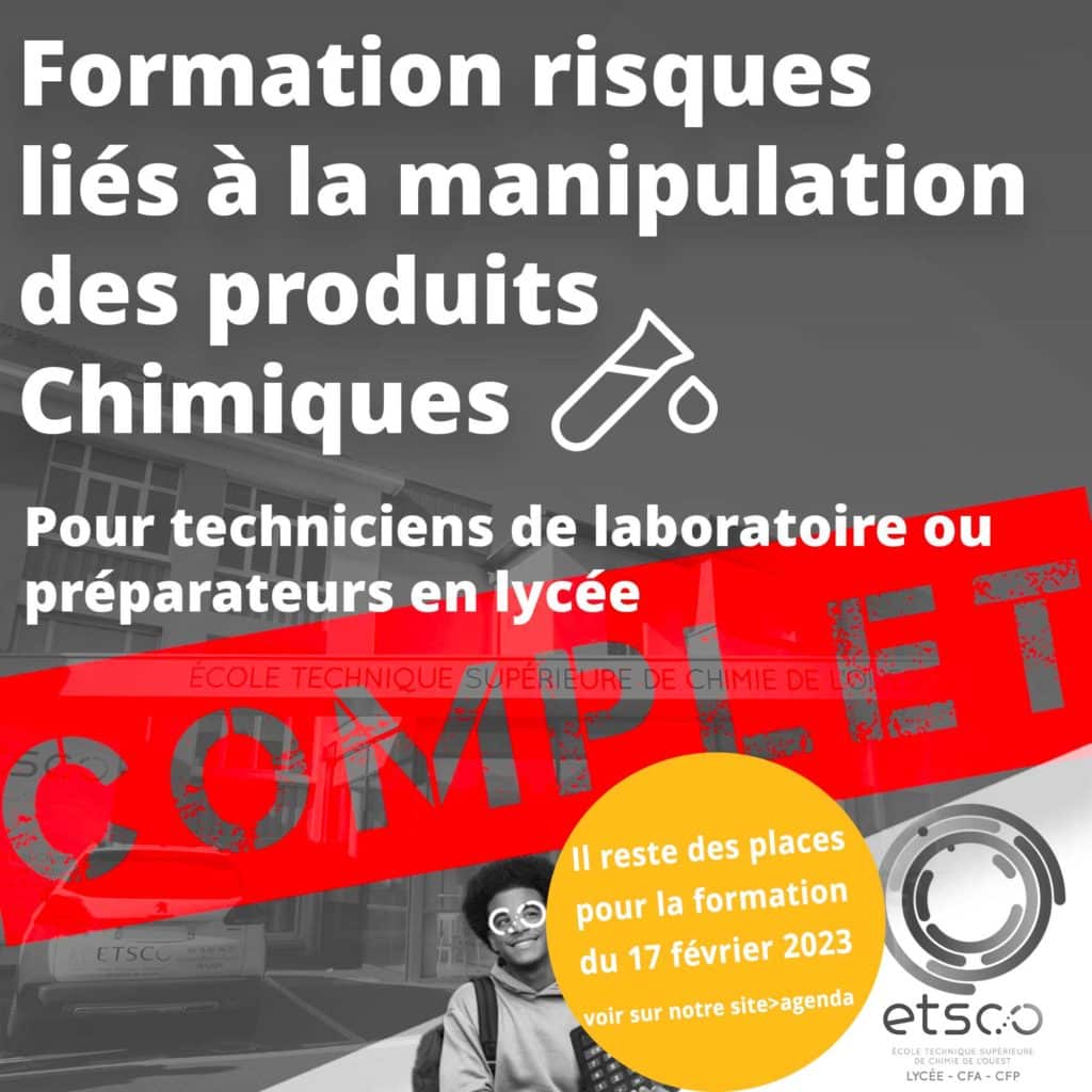Formation aux risques liés à la manipulation des produits Chimiques techniciens de laboratoire ...